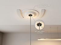 China White Ceiling Attachment 1/4-20 UNC Thread 30mm Body for LED Pendant Light Suspension Kit for sale