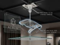 China Chrome Plated Ceiling Attachment 1/4-20 UNC Thread 38mm for Retail Display Cable Systems for sale
