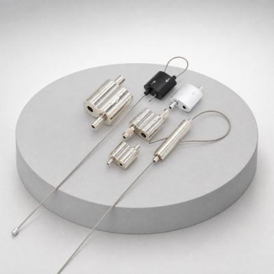 China Tool-Free Adjustable Bidirectional Cable Gripper for Exhibition Zinc Alloy Gripper for LED Pendant Light Hanging for sale