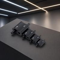 China Black Double-Way Bidirectional Gripper HVAC Duct Cable Tray Support System Multi-Point for sale
