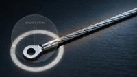 China 1.5mm Wire Rope Sling Safety Lanyard Loop Eye LED Wall Washer Light Anti-drop Cable for sale
