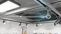 China 2.5mm Wire Rope Sling Safety Lanyard Loop Eye LED Panel Light Anti-drop Cable for sale