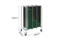 China Anti Static ESD PCB Storage Rack with Adjustable Clip Trolley - 200kg Capacity, 4