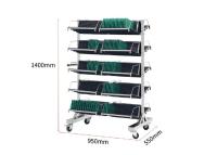 China ESD SMT Magazine Rack PCB Tray Storage Cart 210mm Slot Length 760 PCBs Capacity for sale