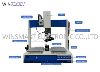 China Multi-Axis Automatic SMD Soldering Machine 90Kg with 0.3-1.6mm Wire Capacity and 550℃ Temperature Range for sale