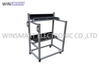 China Fuji NXT SMT Feeder Cart with 4 ESD Wheels - 880x600x1150mm Aluminum Frame, 80 Feeder Capacity for sale