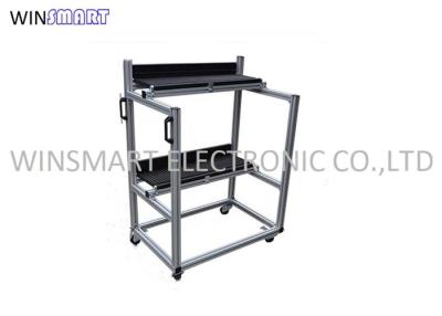 China Fuji NXT SMT Feeder Cart with 4 ESD Wheels - 880x600x1150mm Aluminum Frame, 80 Feeder Capacity for sale
