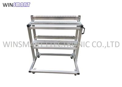 China 50pcs/Layer SMT Feeder Cart with 4 Omni-Directional Wheels 1000x600x1200mm Stainless Steel Storage Trolley for sale