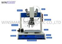China Stepper Motor Driven Double Head Robotic Soldering Machine 400mm X 300mm Y Stroke for sale