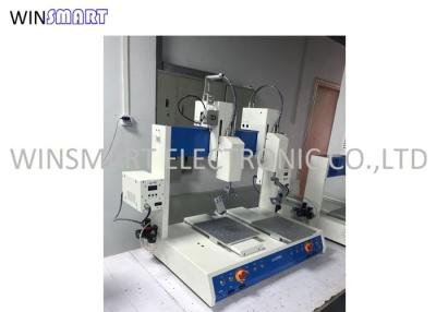 China 0.6-1.2mm Double Head Automatic Soldering Machine Multi Axis 500x300mm Stroke for sale