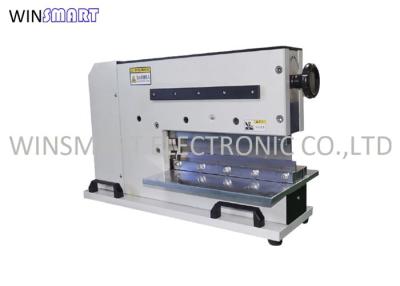 China Linear Blade Guillotine PCB V Cut Machine 400mm Cutting Length Pneumatic Depaneling for sale