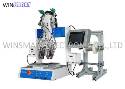 China Desktop Automatic Soldering Machine Dual Head Robot Soldering 300x300x80mm Stroke 0-500C for sale
