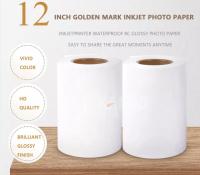 China Golden Mark 12 inch 305mm 50m 240g Waterproof RC Glossy Roll Inkjet Photo Paper for Fuji DL600 DL650 Noritsu D1005 Drylab for sale