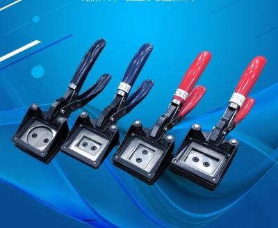 China Round Hand Passport Photo Cutter 35x45mm Metal Material ID Photo Punch Cutter for sale