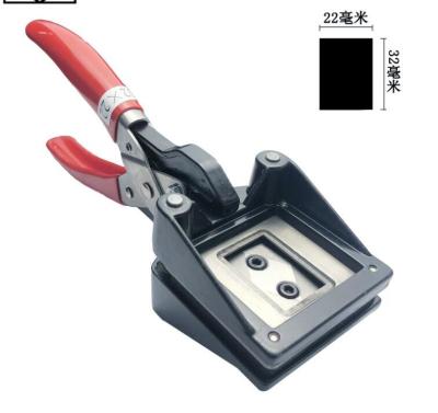 China Customized Hand Photo Cutter ID Card License 22x32mm Manual Power for sale