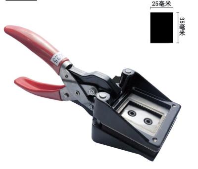 China Hand Photo Cutter 25x35mm Square Round Corner for EU Passport ID Photo Punch for sale