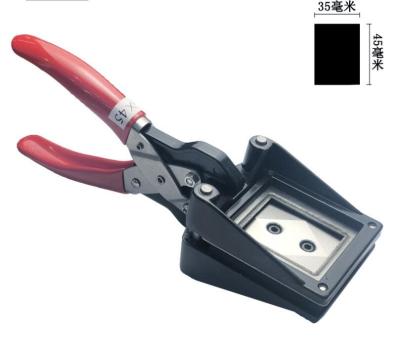 China 35x45mm Handheld Passport Photo Cutter Manual ID Photo Punch Machine Square Round Corner for sale