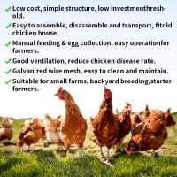 China Galvanized 120 160 Birds Poultry Farming 4 Tiers Chicken Breeding Animal Cage for Sale for sale