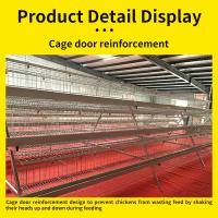 China Galvanized 120 160 Birds Poultry Farming 4 Tiers Chicken Breeding Animal Cage for Sale for sale