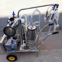 China Milking Machine for Goats Cows 24L Electric Milking Supplies Stainless Steel Bucket Stainless Steel Vacuum Pump Milker for Farm for sale