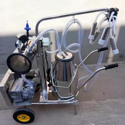 China Milking Machine for Goats Cows 24L Electric Milking Supplies Stainless Steel Bucket Stainless Steel Vacuum Pump Milker for Farm for sale