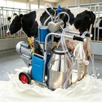 China Milking Machine for Goats Cows 24L Electric Milking Supplies Stainless Steel Bucket Stainless Steel Vacuum Pump Milker for Farm for sale