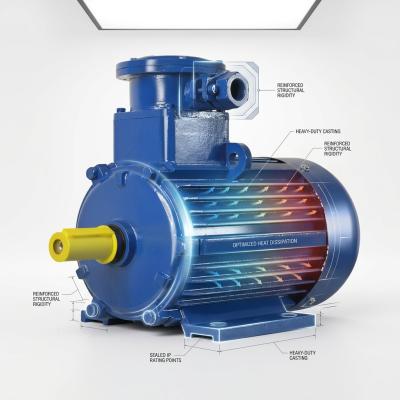 China YB3-280S-4 75kW 4 Pole Flameproof Asynchronous Motor 380V 660V Ex d IIC T4 IP55 B3 Foot Mounted for sale