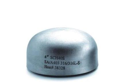 China Round Pipe End Cap Dn200 8 Inch Sch40 Stainless Steel Welding Cap Fittings for sale