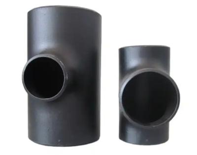 China Black Finish Stainless Steel Pipe Tee Quenching Heat Treatment for sale