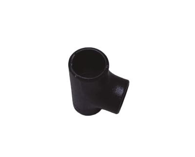 China Butt Weld Reducing Tee Black Galvanized Equal Tee For Petroleum Gas Power Construction for sale