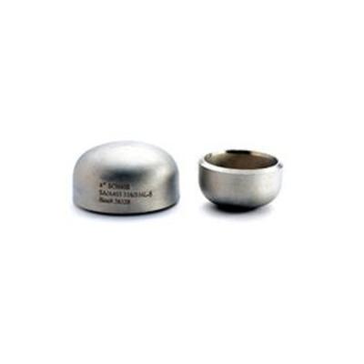 China Seamless Pipe Fittings ASME Standard Stainless steel Round Cap MS Pipe Fittings for sale