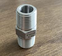 China BSP Male Round Head Threaded Ss 304 Hex Nipple for sale