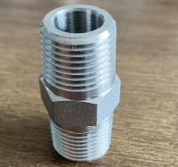 China BSP Male Round Head Threaded Ss 304 Hex Nipple for sale