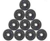 China 10 Pack 1/2 Inch Grey Malleable Cast Iron Floor Flange Seamless Pipe Fittings for sale