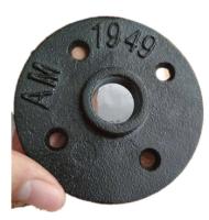 China 10 Pack 1/2 Inch Grey Malleable Cast Iron Floor Flange Seamless Pipe Fittings for sale