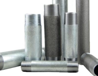 China Seamless Steel Hot Dip Galvanized Black Toe Pipe Nipple Fittings for sale