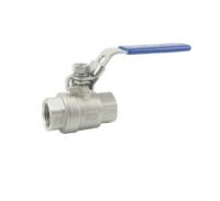 China CF8M Female Sanitary Thread 1/2 Inch SS304 3 Piece Flanged Ball Valve for sale
