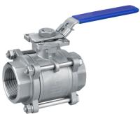 China 3 Piece Dn10 Dn25 Cf8 Thread Ball Valve , Industrial Control Valves for sale