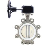 China Mirror Epdm Lined Dn10 Cast Iron Flange Butterfly Valve With Handle Lever for sale