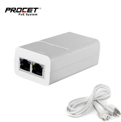 China Indoor 1 Port Passive Poe Injector White Ip40 Flame Resistant Housing for sale