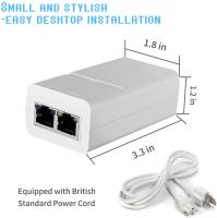China Indoor 1 Port Passive Poe Injector White Ip40 Flame Resistant Housing for sale
