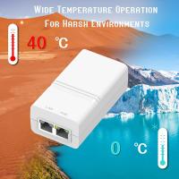 China Gigabit Passive 802.3af Poe Injector 48vdc 320ma Power 15w for sale