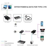 China Gigabit 60w Ieee802.3bt Usb C Poe Splitter Metal Case for sale
