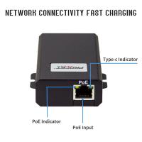 China Gigabit 60w Ieee802.3bt Usb C Poe Splitter Metal Case for sale