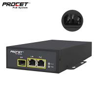 China Single Port Gigabit Poe Injector Industrial Power Over Ethernet Active 95w 55v for sale
