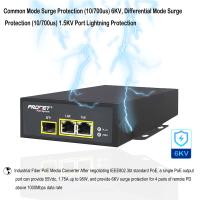 China Fiber Converter 802.3bt Poe Injector Gigabit Data Rates Metal Case Surge Protector for sale