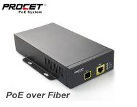 China Fiber 10gbe Poe Injector 95w Indoor Industrial Media Converter Long Range for sale