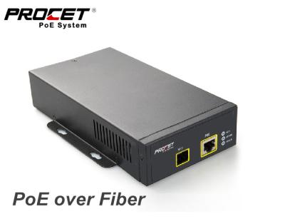 China Fiber 10gbe Poe Injector 95w Indoor Industrial Media Converter Long Range for sale