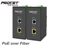 China Fiber Converter 10g Poe Injector 60 Watts Power 55vdc With 6kv Surge Protection for sale