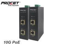 China Pt-Pse105gw-E-10 Din 10g Poe Injector 60w 802.3 At for sale